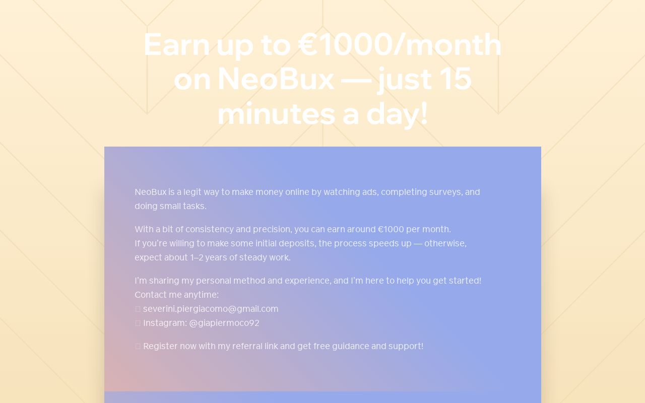 Make Money Online with NeoBux | Simple & Proven Method